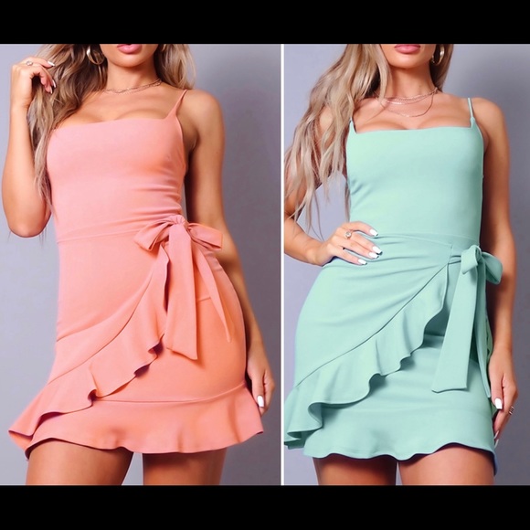 Cava | Dresses | Cava Nwt Ruffled Nwot Mini Dress Pink Dress Lg | Poshmark